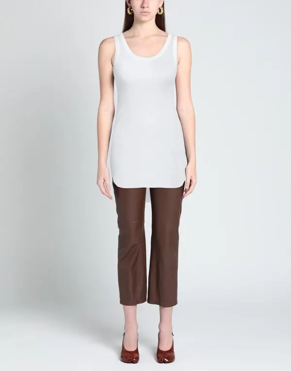 Ann Demeulemeester Cotton And Silk Tank Top - Off White - 71% Off